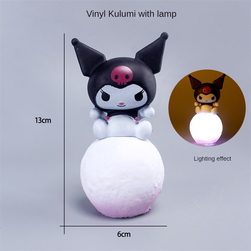 Kawaii Sanrio Night Light Anime Cartoon Hello Kitty Kuromi Cinnamoroll ...