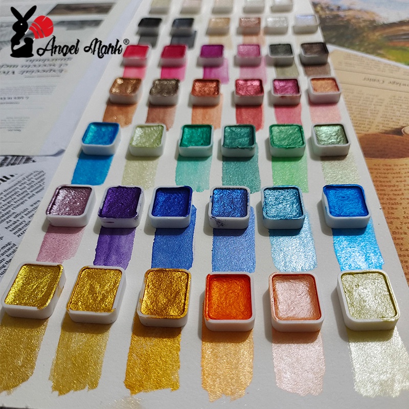 Pearlescent Solid Watercolor Paint for Art Painting Nail Hand-painted ...