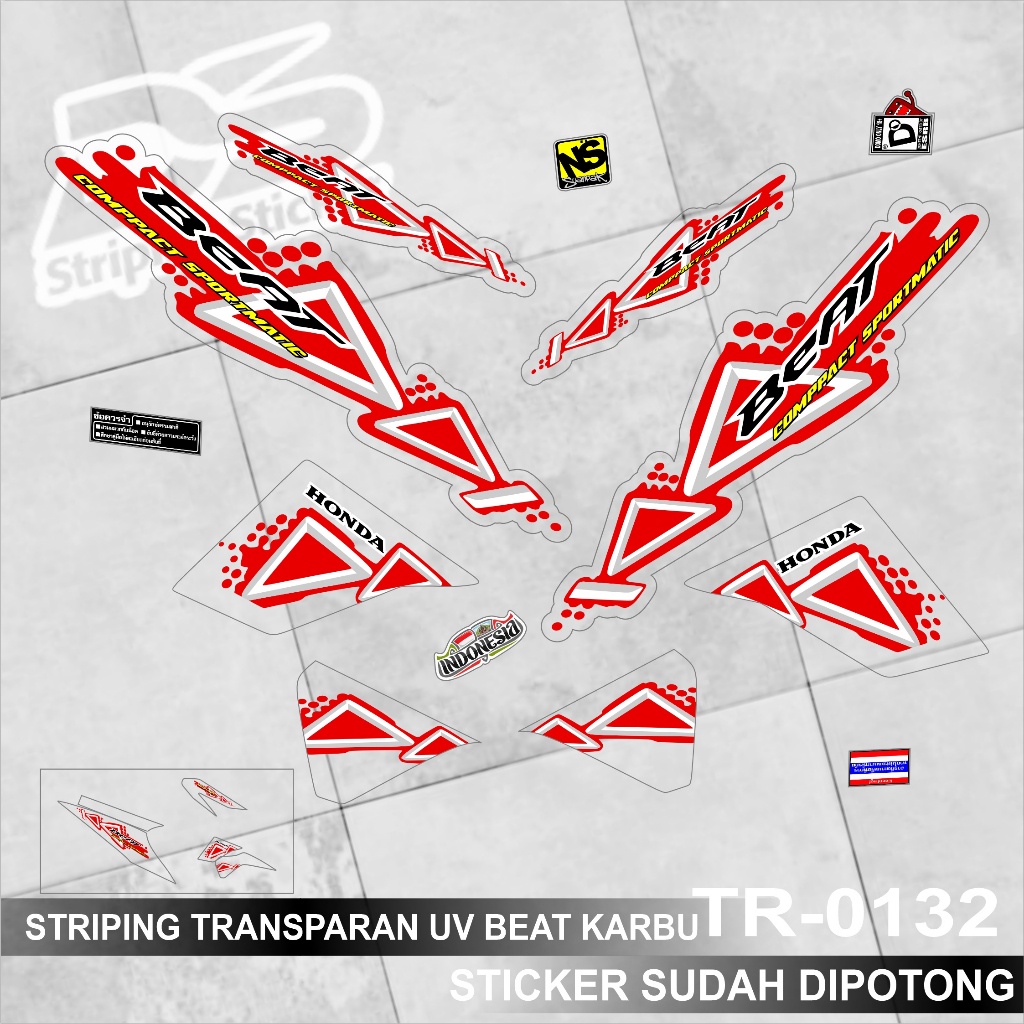 Striping Sticker Transparent Beat Karb (TCR - 00132) Sticker List ...