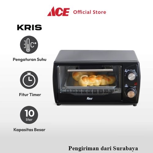 Kris 10 Ltr 350 Watt Toaster Oven - Black Food Warmer Multi-Purpose ...