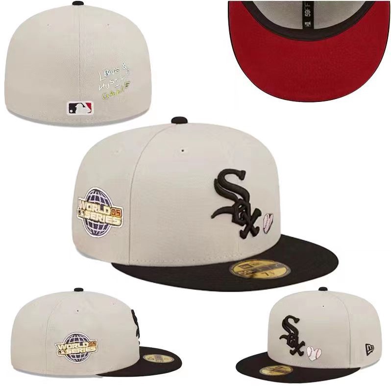 Chicago White Sox cap men women baseball Full Close Fit067567 | Shopee ...
