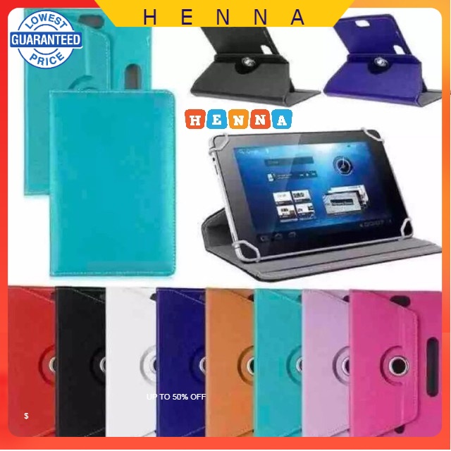 【HENNA】 7 Inch Universal Leather Case 360 Degrees Tablet Case | Shopee ...