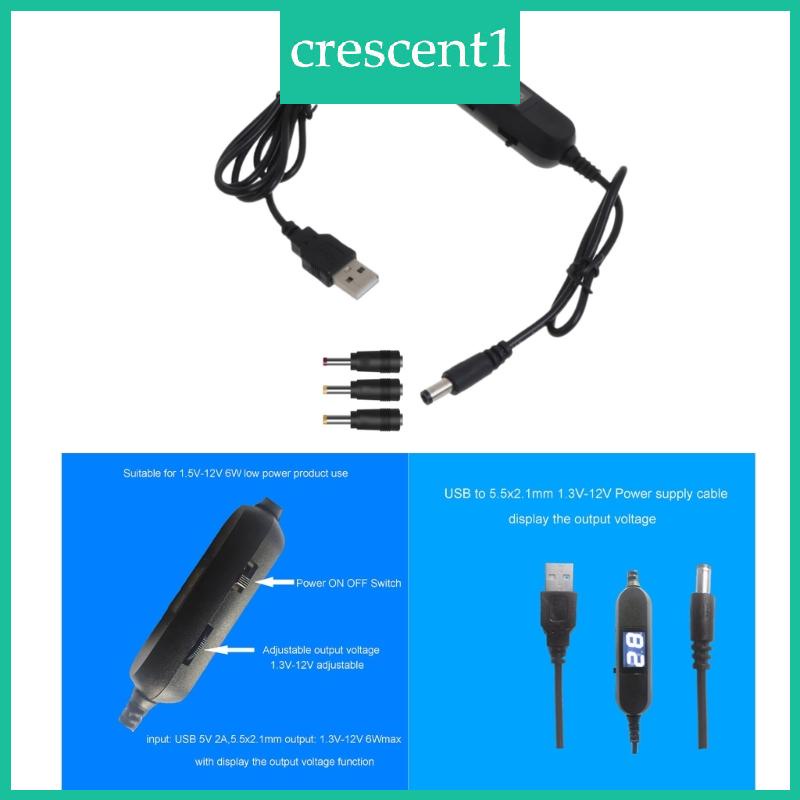 CRE USB 5V to 1 5V 3V 4 5V 6V 7 5V 9V 12V 2 5mm 3 5mm 4 0mm 5 5mm Adjustable Voltage Cable with ...