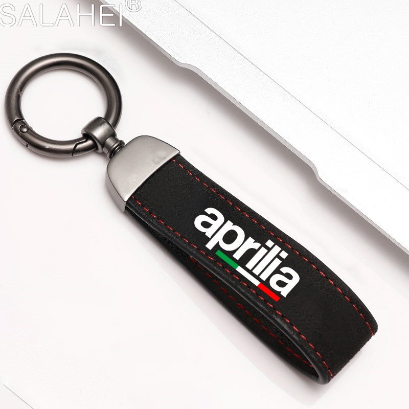 High-Grade Suede Motorcycle Keychain Holder Pendant Keyring For Aprilia ...