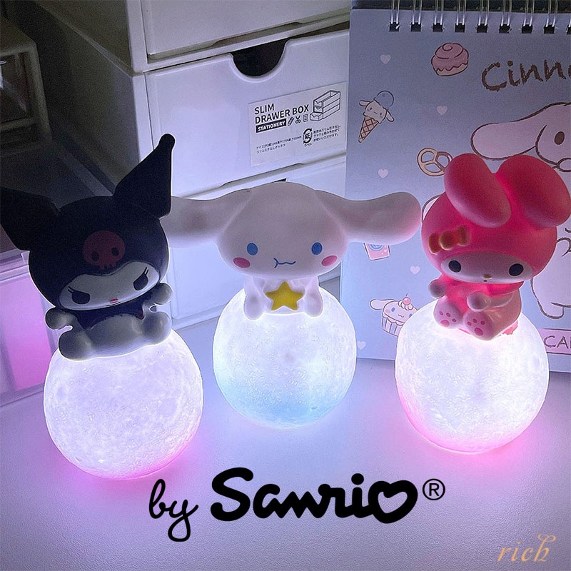 Kawaii Sanrio Night Light Anime Cartoon Hello Kitty Kuromi Cinnamoroll ...