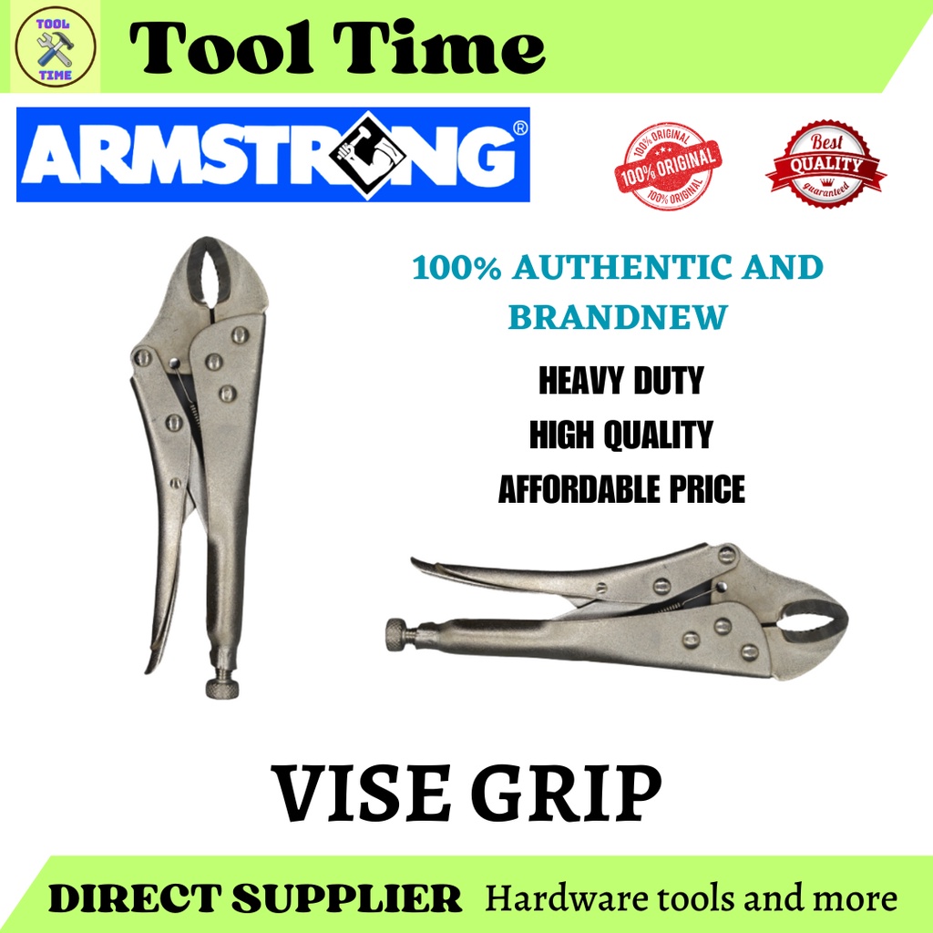 ARMSTRONG VISE GRIP Heavy Duty NEW JAW LOCKING VICE PLIERS COD | Shopee ...