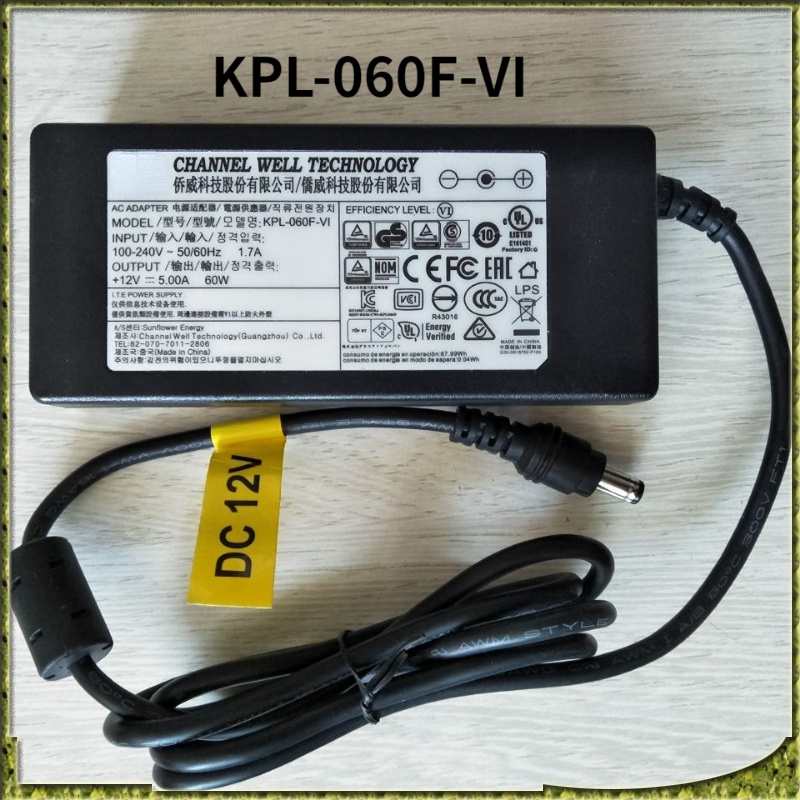 KPL-060F-VI 12V 5A 60W Power Adapter for Security Monitoring Host Power ...