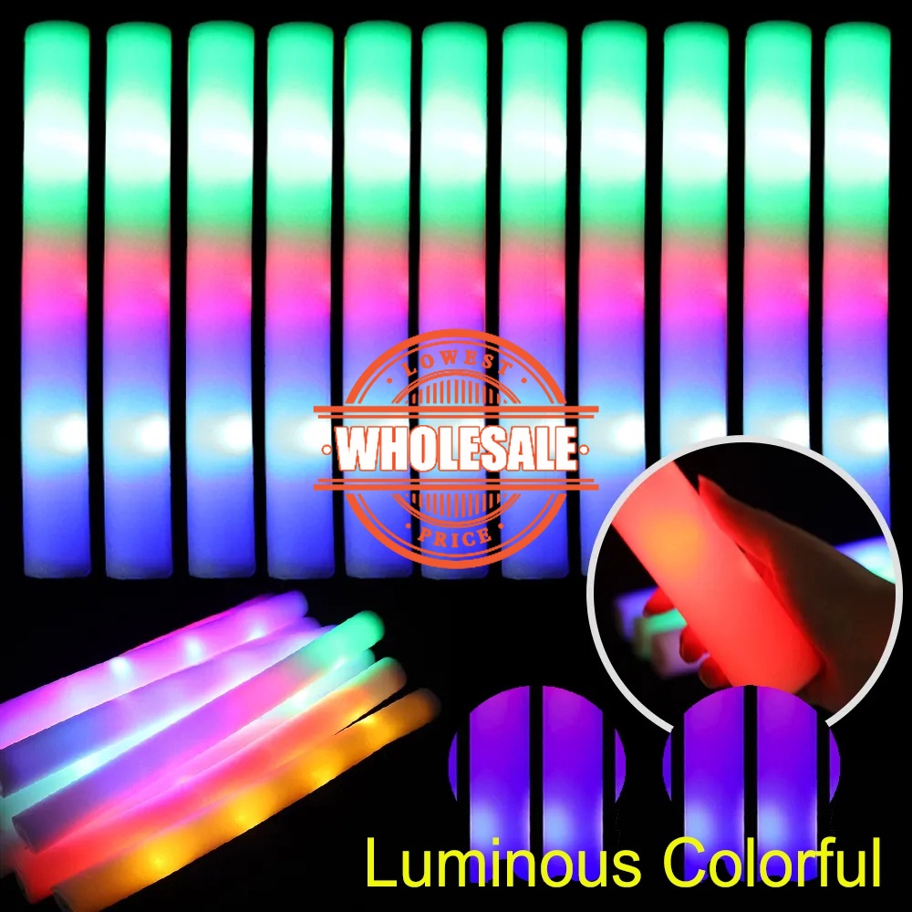 [Wholesale Price] LED Glow Sticks Luminous Foam Flashing Sticks Cheer ...