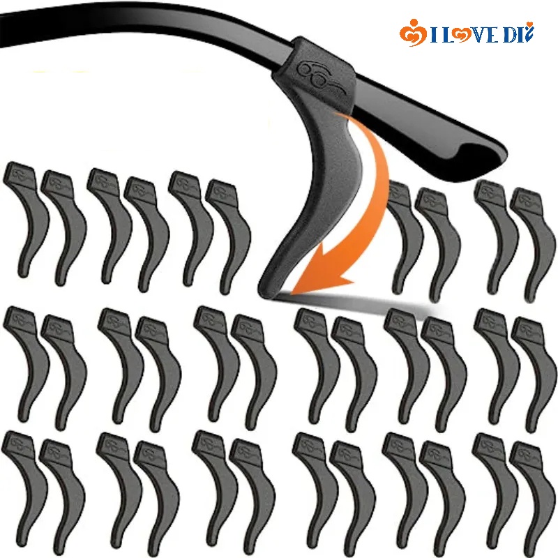 Glasses Anti-slip Ear Hook/ Eyeglass Silicone Grip Temple Tip Holder ...
