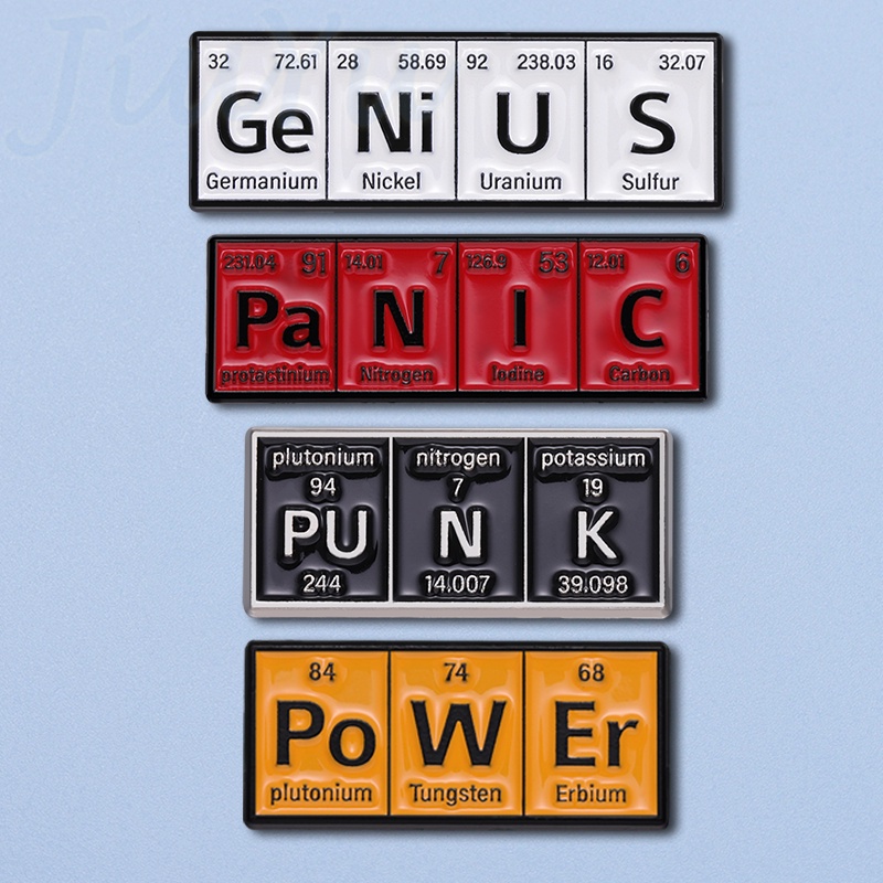 Chemical Element Symbols Enamel Pin Metal Chemistry Periodic Table of ...