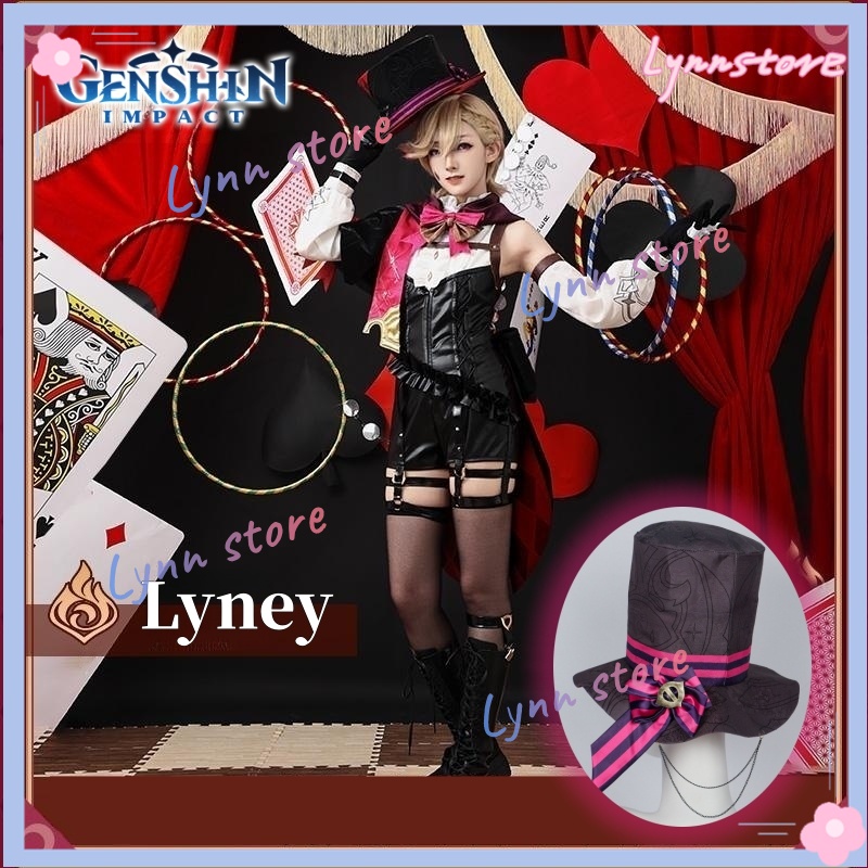Lyney Cosplay Costume Game Genshin Impact Magician Lyney Uniforms Wig ...