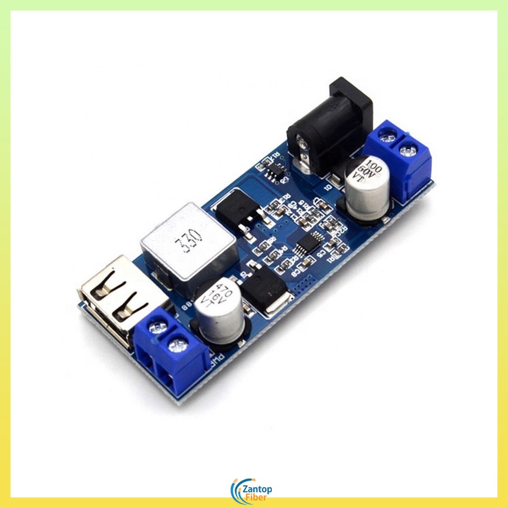 LM2596S 24V/12V to 5V Buck Converter USB Mobile Phone DC-DC Step-down Module LM2596S HW-688 HCW ...