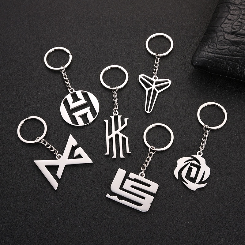 Star Keychain Kobe James Irving Curry Leonard Harden Logo Stainless ...