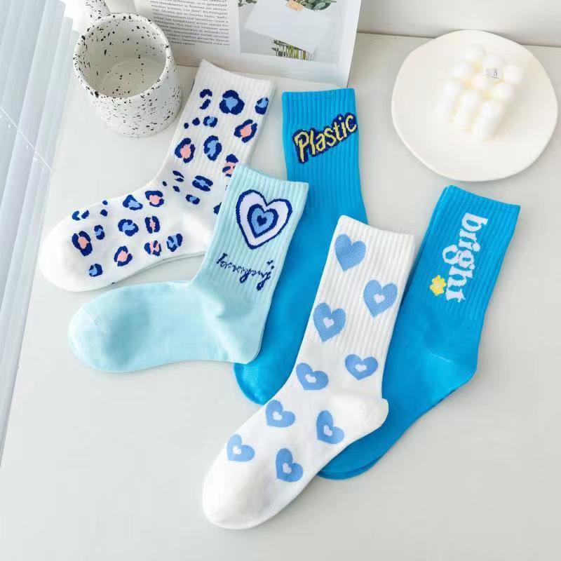 Ins Style Socks Women's Mid-Tube Tide Socks Korean Version Japanese All ...