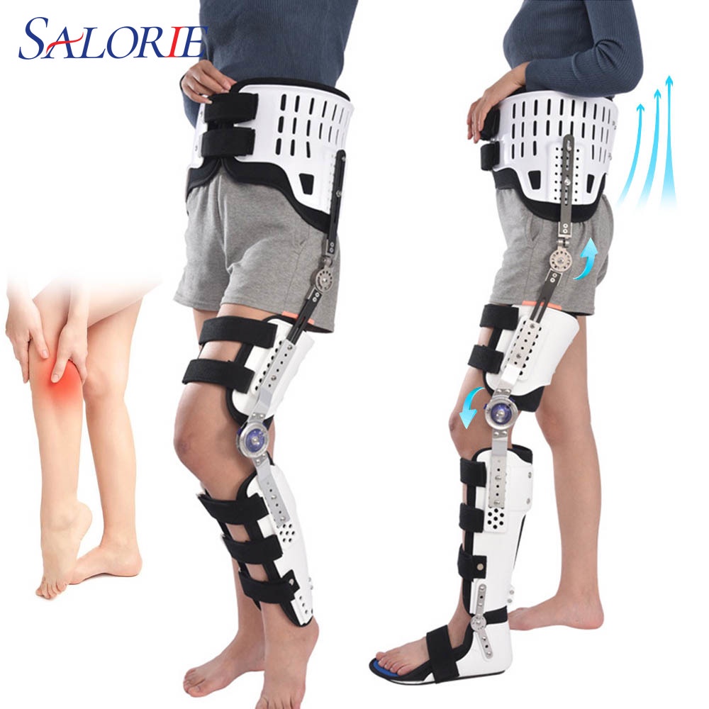 Salorie Knee Leg Brace Hinged Orthosis Stabilizer Recovery Support For ...