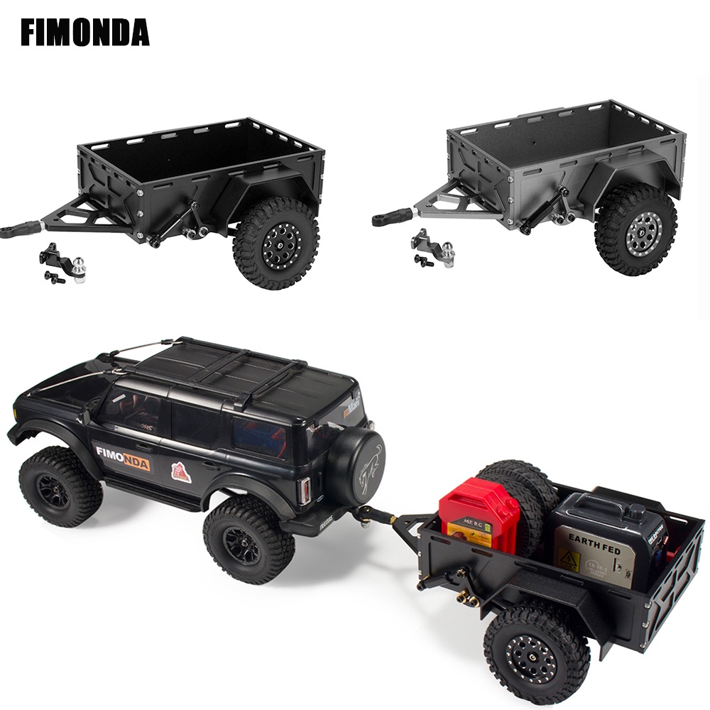 Aluminum Alloy 1/18 Scale Utility Trailer with Hitch Mount Tow Hook for ...