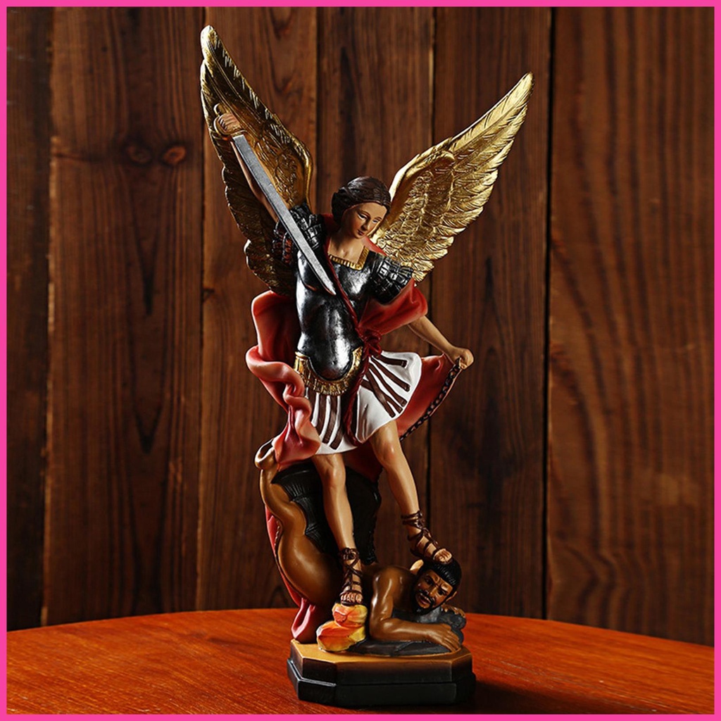 Archangel Michael Figurine St. Michael San Miguel Arcangel Colored ...