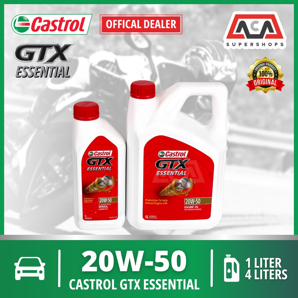 CASTROL GTX ESSENTIAL 20W-50 LITER/GALLON | Shopee Philippines