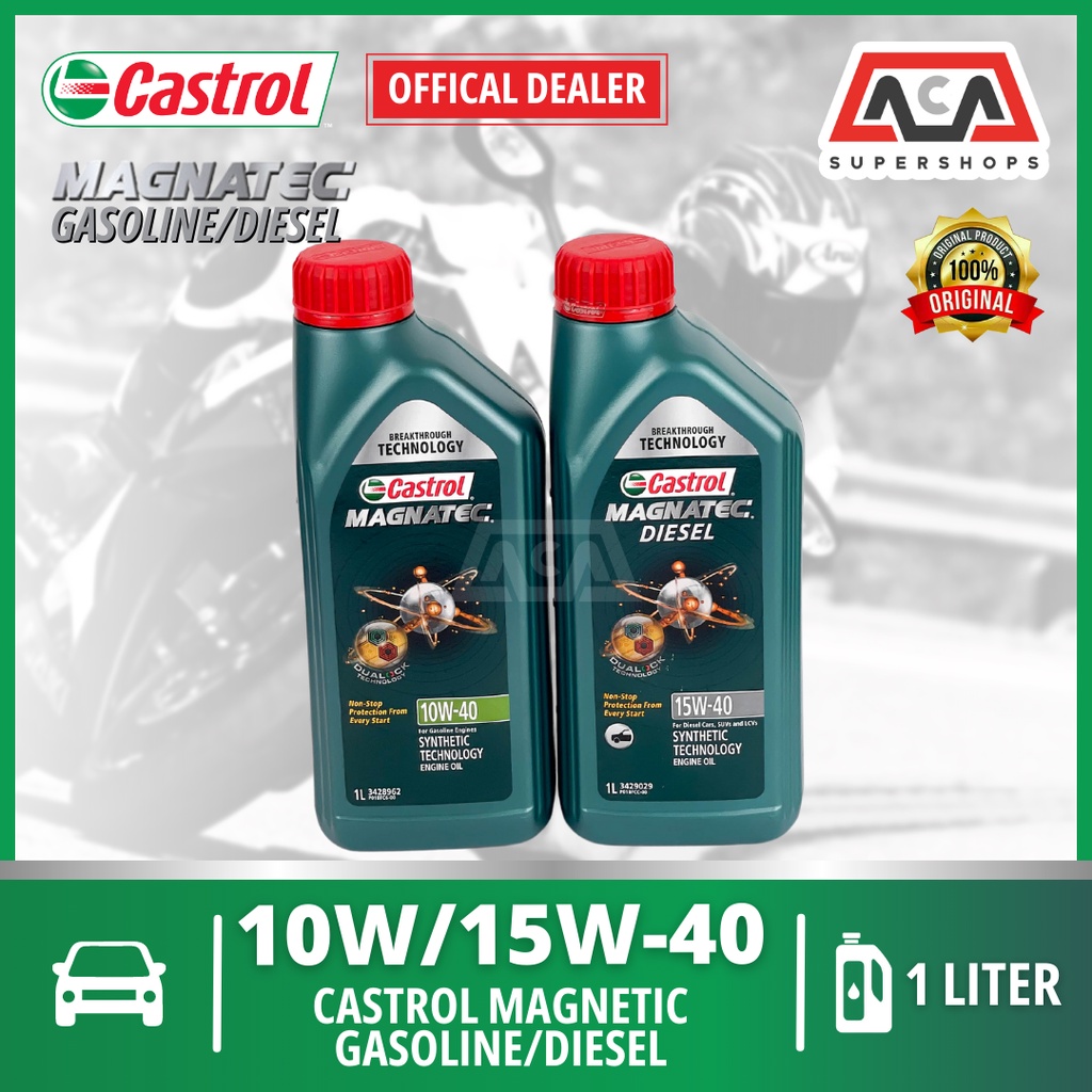CASTROL MAGNATEC GASOLINE/DIESEL SYNTHETIC 15W /10W-40 LITER | Shopee ...
