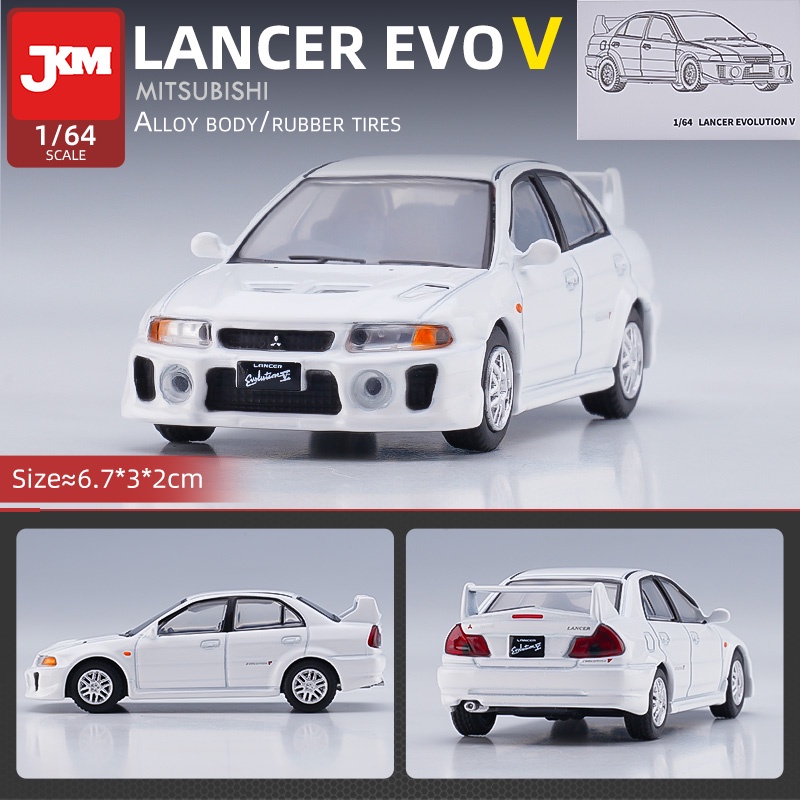 JKM 1:64 Mitsubishi Lancer EVO 7 6 5 4 Evolution VII Diecast Model Toy ...