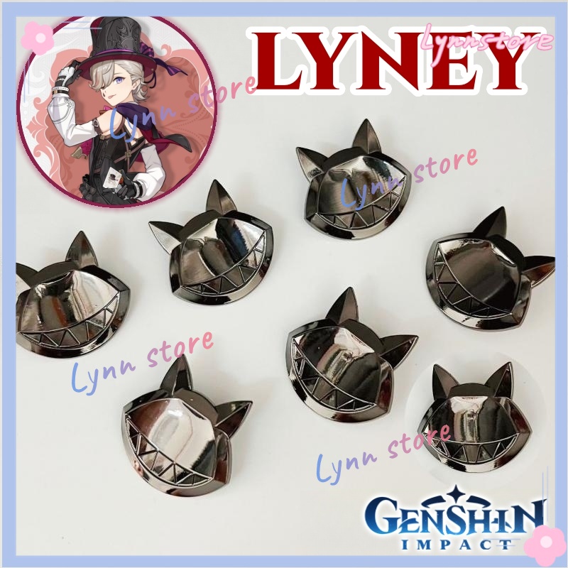 Game Genshin Impact LYNEY Pins New City Fontaine Twins LYNEY Cat Brooches Clothes Backpack ...