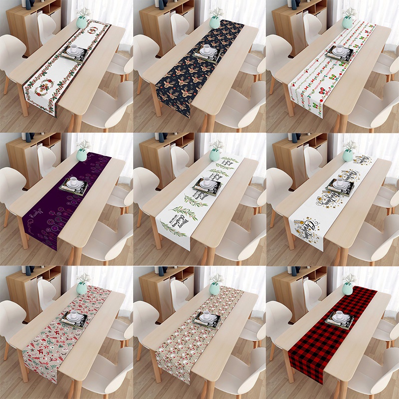 Christmas ins Table Runner Tablecloth Linen Dining Table Coffee Table ...