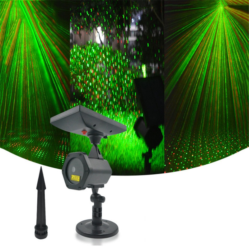Solar LED Projector Laser Light Xmas RG Moving Star Lawn Lamp Outdoor ...