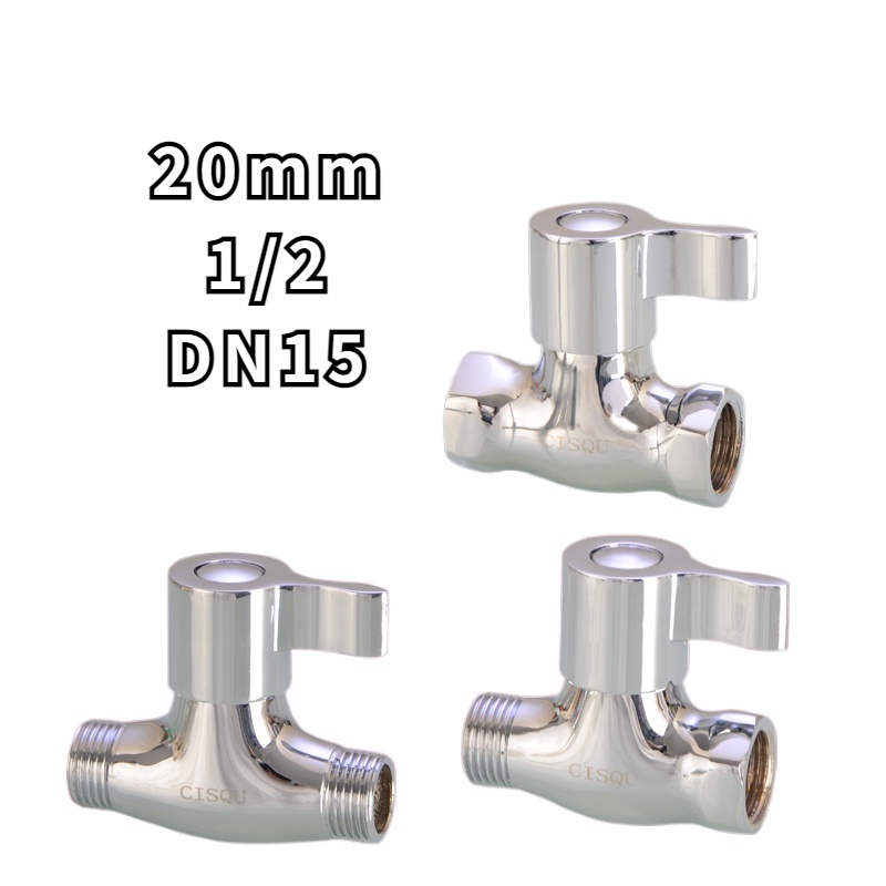 20mm Inner Outer Wire Straight-through Valve 4 Points Brass Angle Valve ...