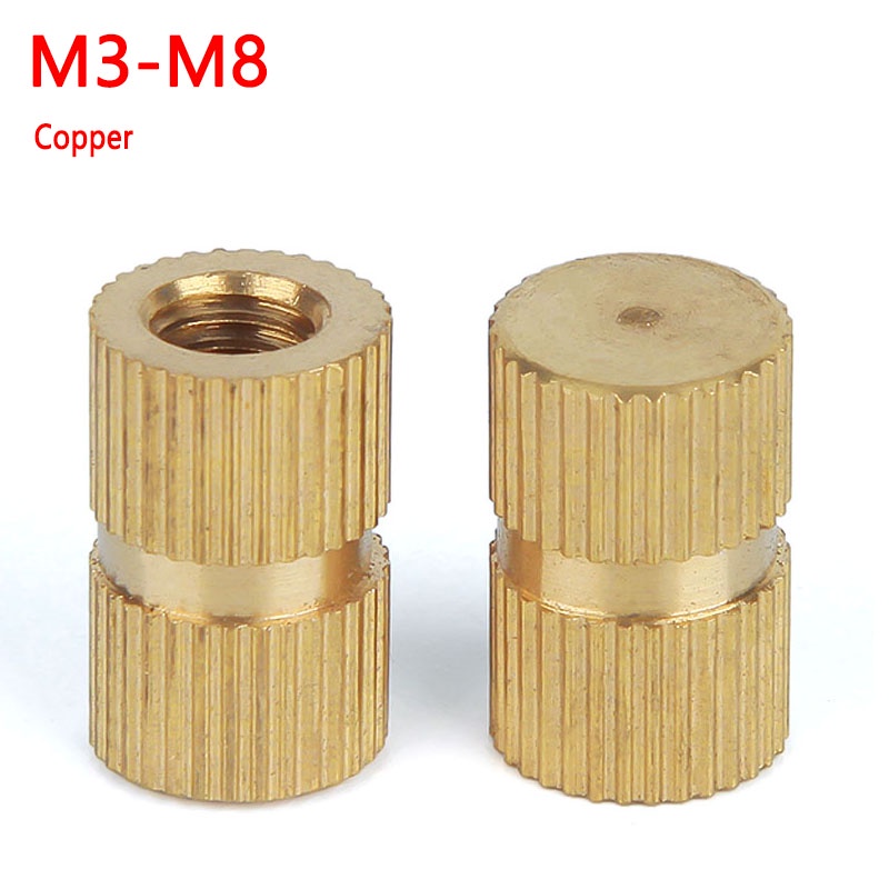 Brass Insert Nut Injection Molding Brass Knurled Thread Inserts Nuts M3 ...