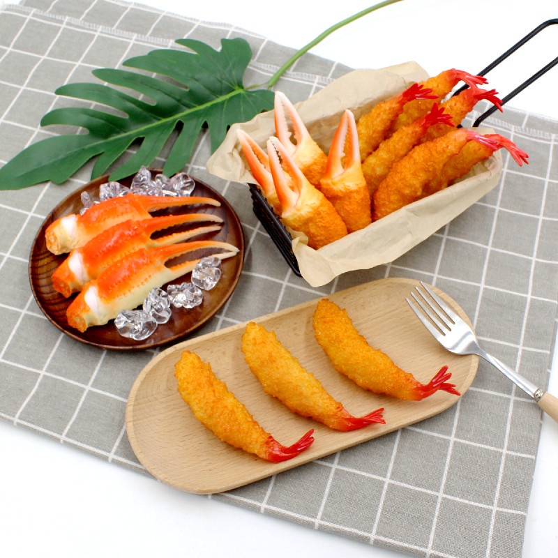 Artificial Fake Japanese Tempura Fried Shrimp Fried Crab Pliers ...