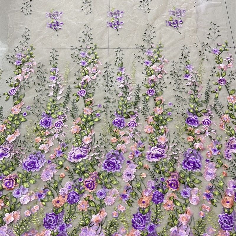 Embroidered Fabric Rose Mesh Transparent Lace Fabric | Shopee Philippines
