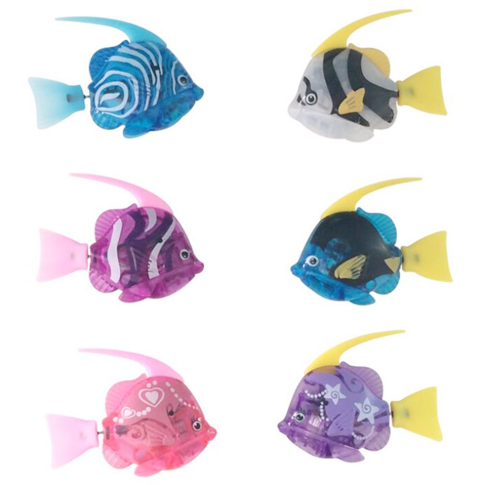 Interactive Swimming Plastic Fish Toy - Swim in Water, LED Light, Pet ...