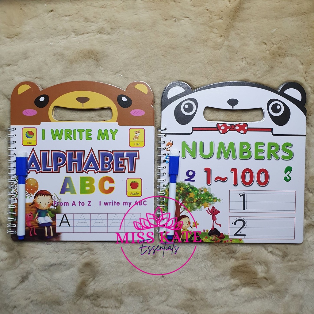 WRITE & ERASE BOOKLET WITH PEN FOR KIDS (big & small book) | Shopee ...