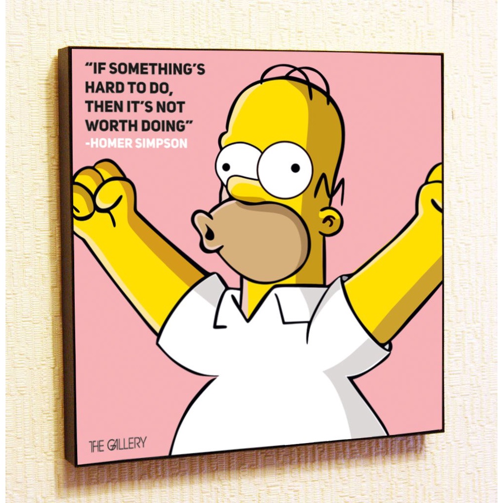 Homer Simpson Cinema The Simpsons Decor Motivational Quotes Wall Decals ...