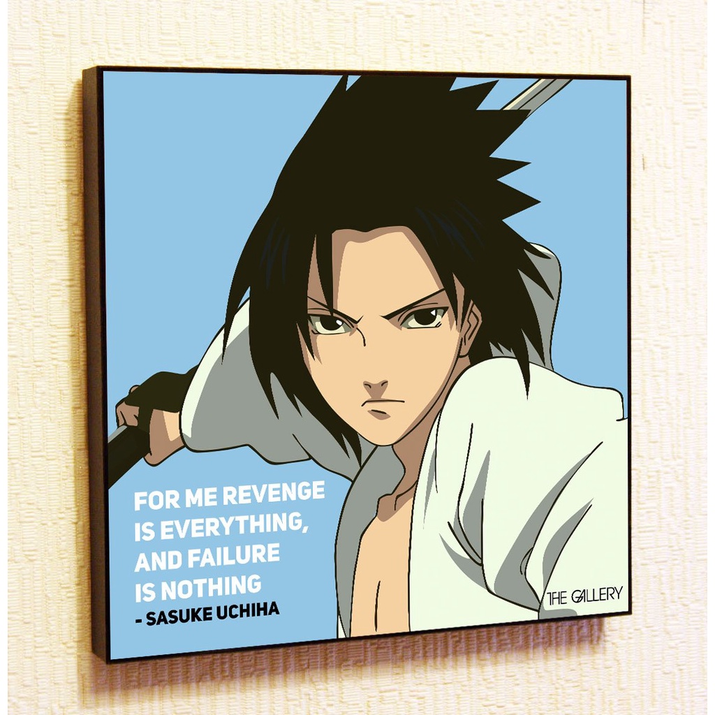 Sasuke Uchiha Anime Motivational Quotes Wall Decals Pop Art Gifts ...