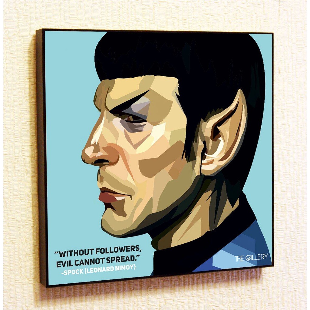 Spock Star Trek Wars Super Hero Motivational Quotes Wall Decals Pop Art ...