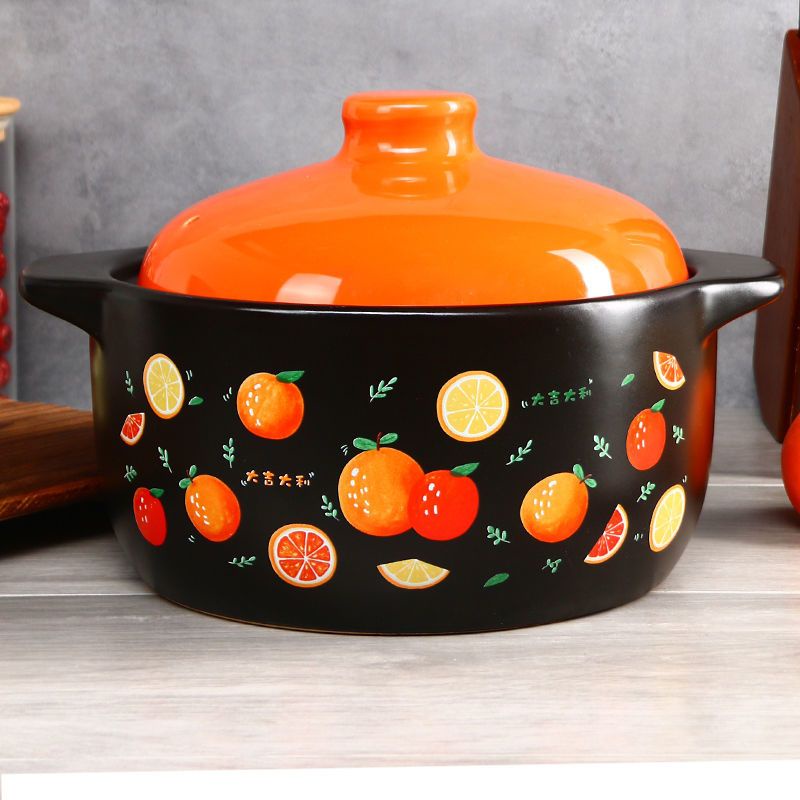 24Kitchen Ceramic Casserole Soup Pot Clay Cooking Pots Cooking Soup ...