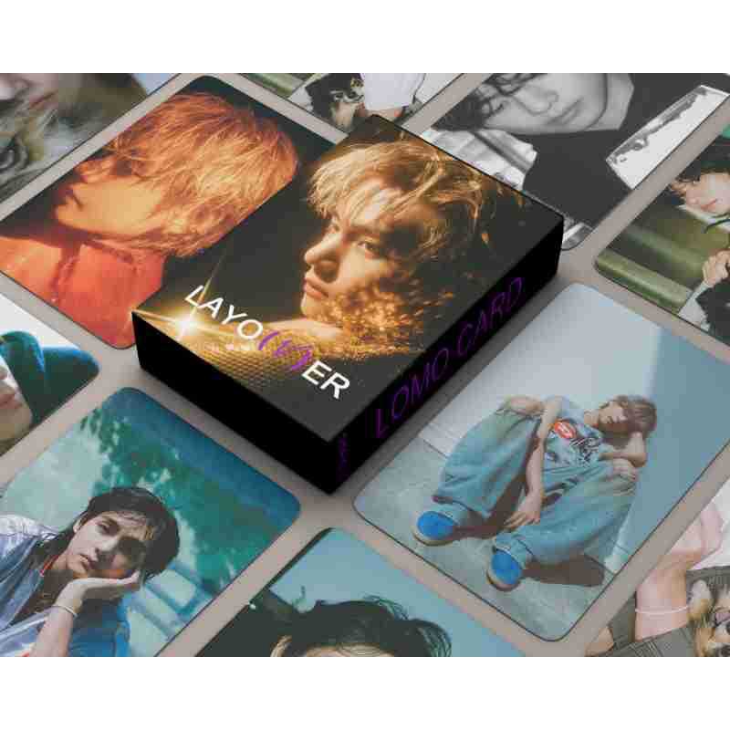 55pcs/box Layover 2023 V Solo New Album Photocards Kim Tae Hyung Laser ...