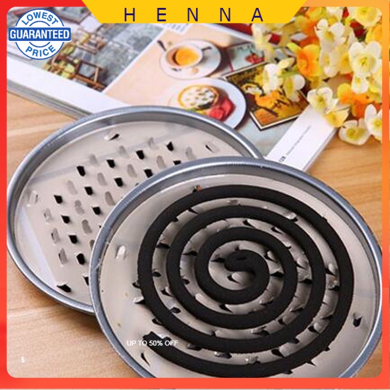 【HENNA】 Mosquito Coil Holder Large Metal Repellent Rack With Cover ...