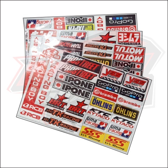 Sticker Pack Logo Emblem Racing Sponsor RCb Racing Boy Hologram ...
