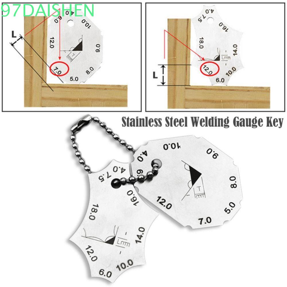 DAISHEN Welding Gauge, Tee Joint Throat Depth Weld Gauge, Right Angle ...