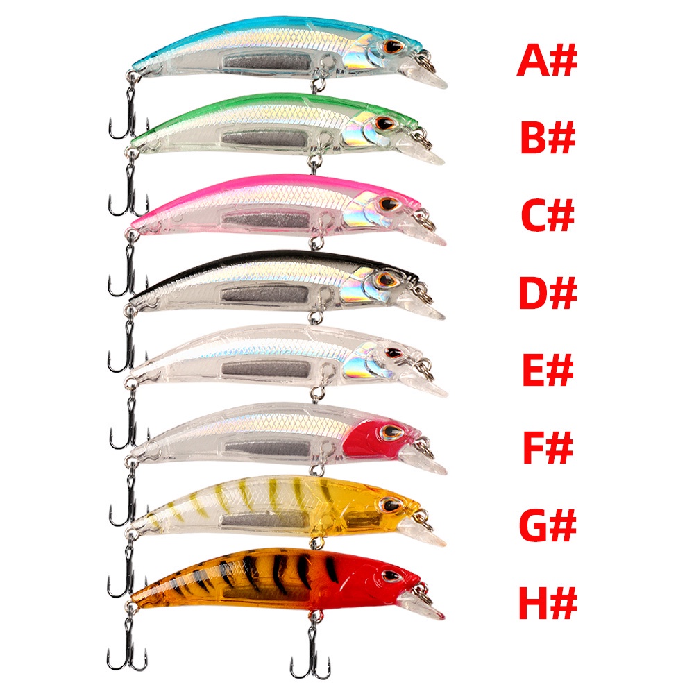 Fishing Gear 6.5cm/6.5g Sinking Minnow Fishing Lure Water Long Throw Lure Hard Bait Minnow ...
