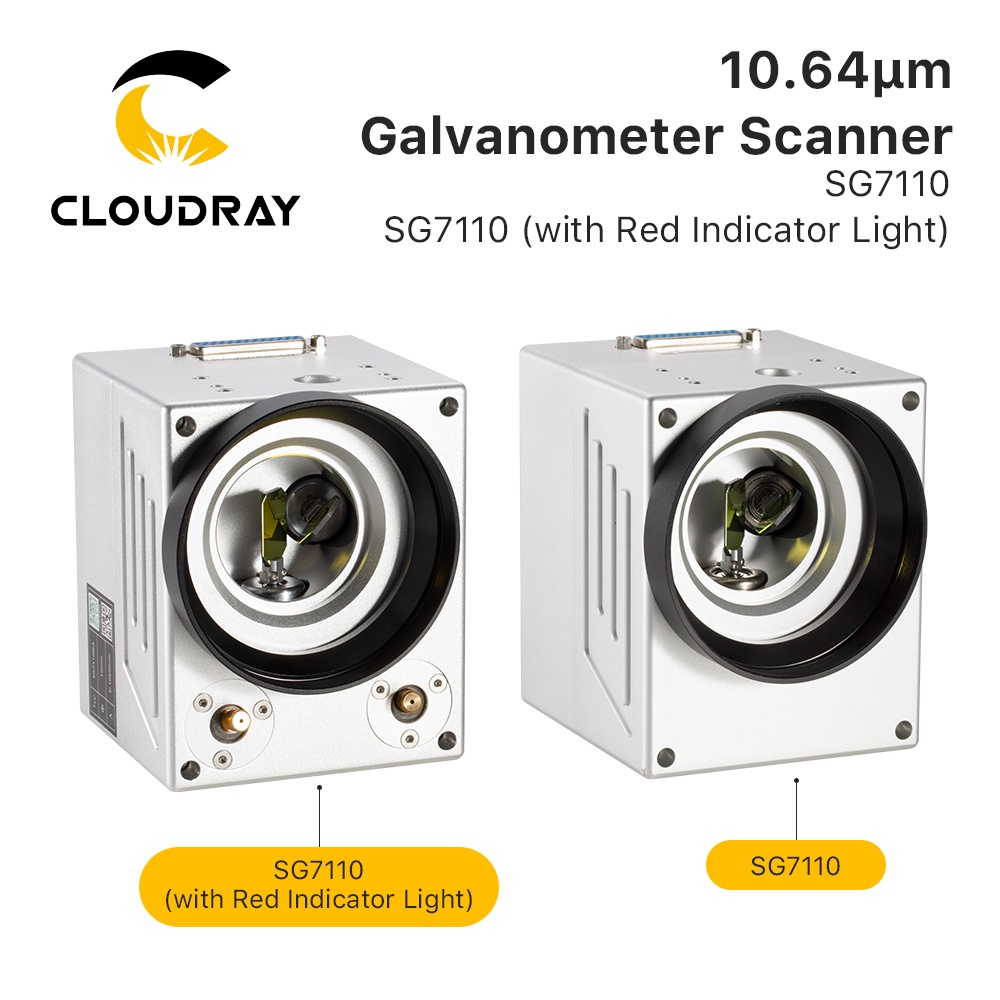 Cloudray 10.6um 10600nm CO2 Laser Scanning Galvo Head SG7110 Input Aperture10mm Galvanometer ...