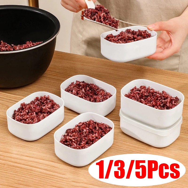1/3/5Pcs Kitchen Coarse Grain Rice Boxes / Freezable Sub-Packaged Food ...
