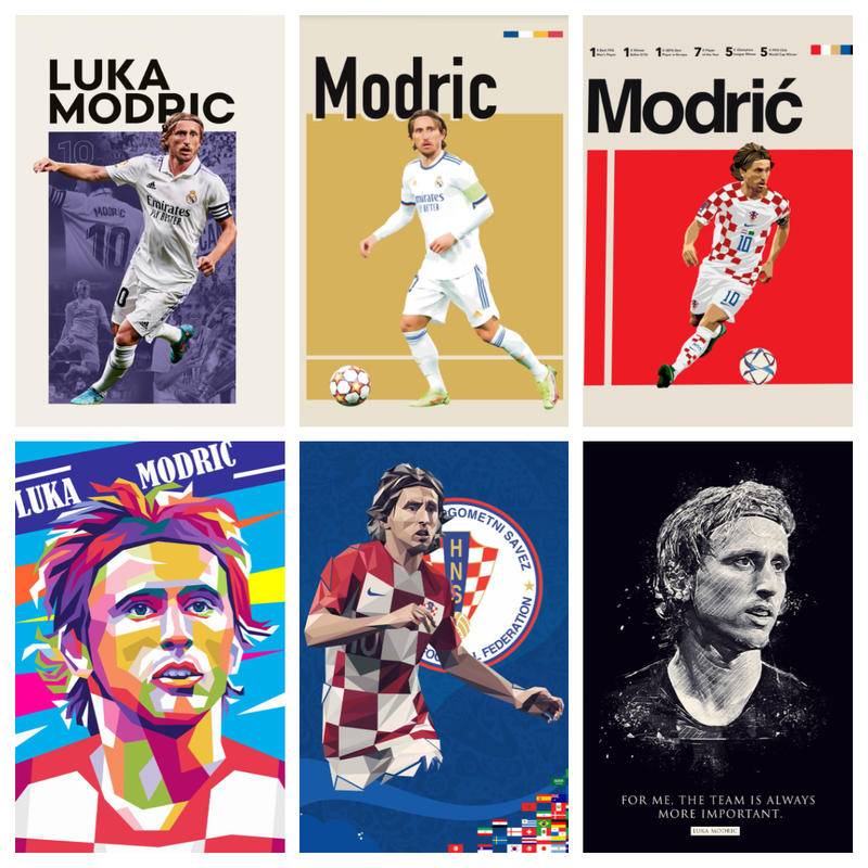 Luka Modric Canvas paintings posters soccer player football pictures ...