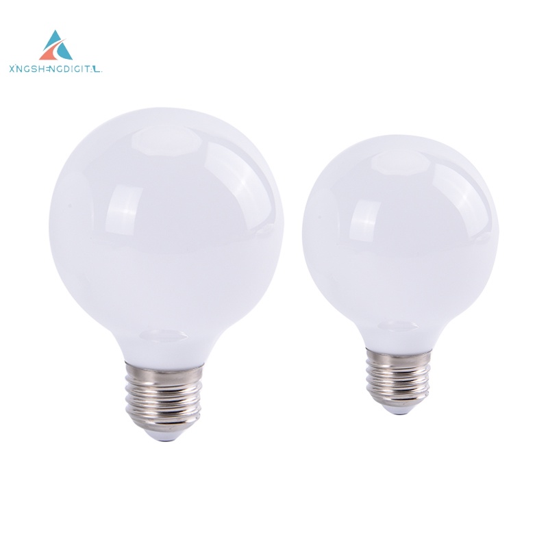 ZJPG> Milky Glass Bulb G80 G95 7W E27 Globe Ball Bulb Cold/Warm White ...