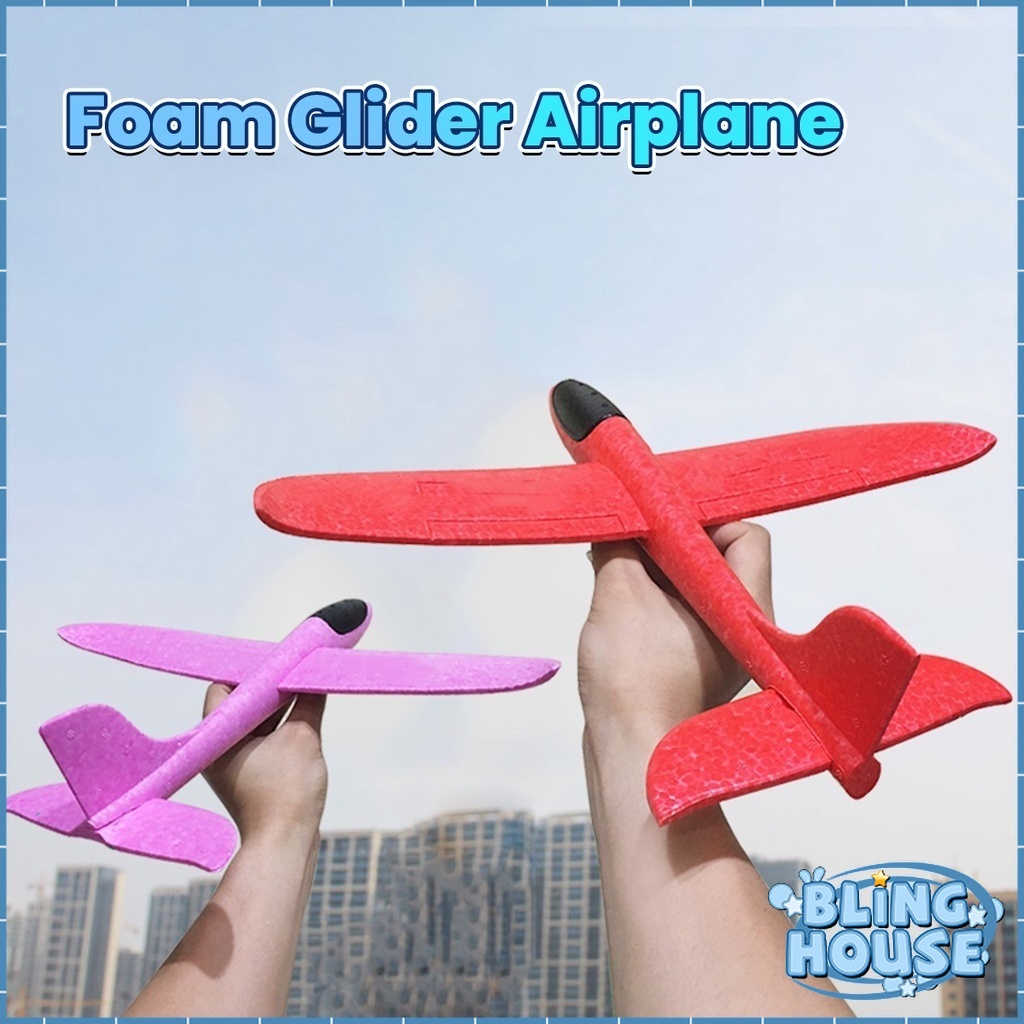 Bling Foam Plane Glider Hand Throw Airplane Light Inertial EPP Bubble ...