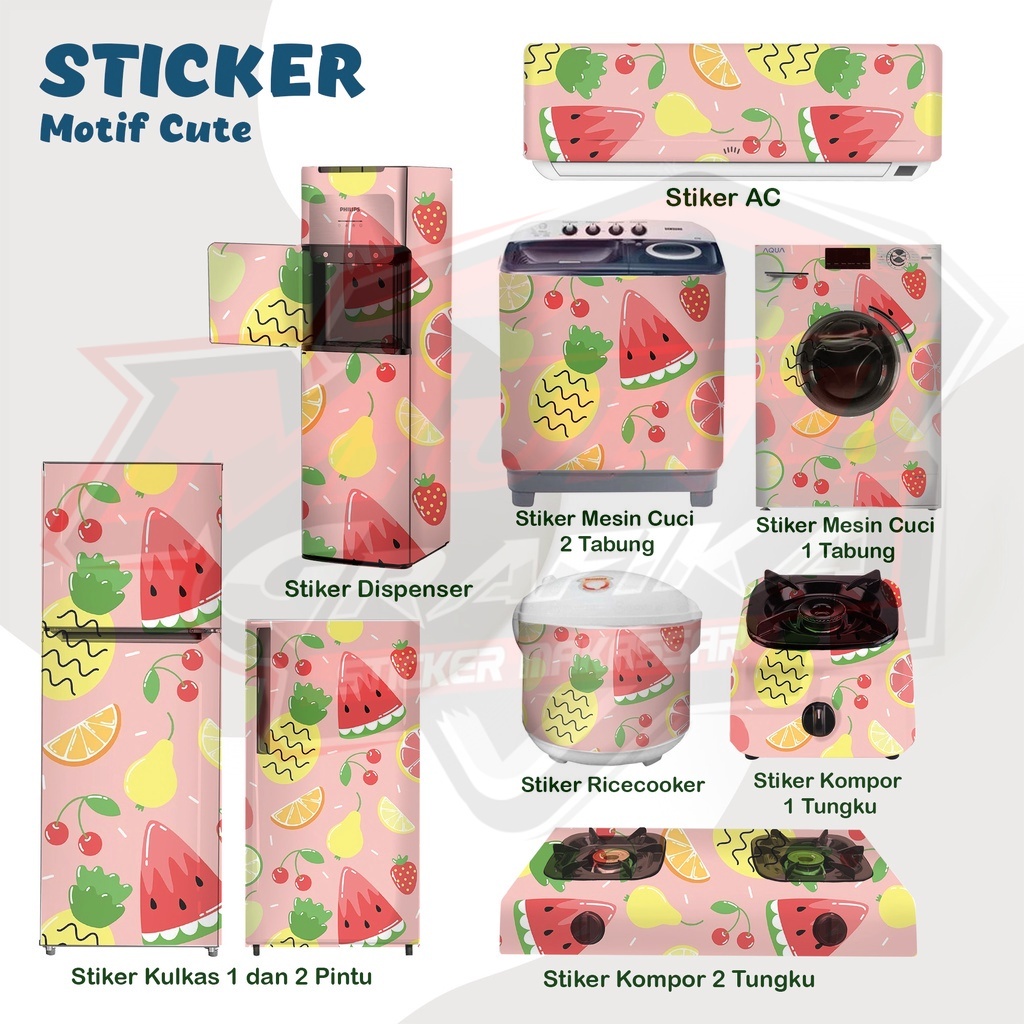 MESIN 2 door 1 door refrigerator sticker / 2 burner 1 burner stove ...