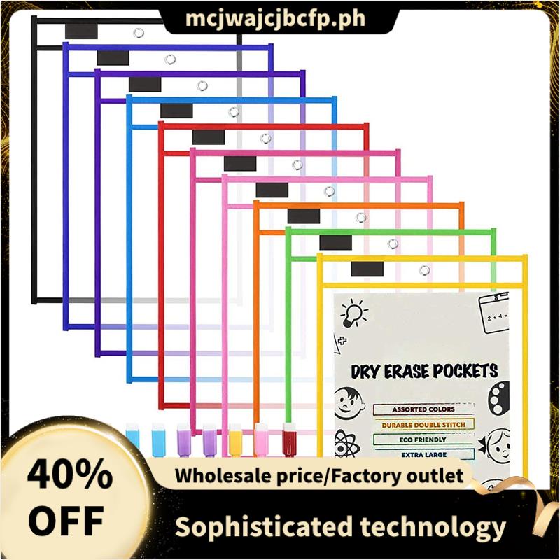 Perfect Dry Erase Pockets Sleeves, (10 Pack) A4 Paper Job Ticket ...