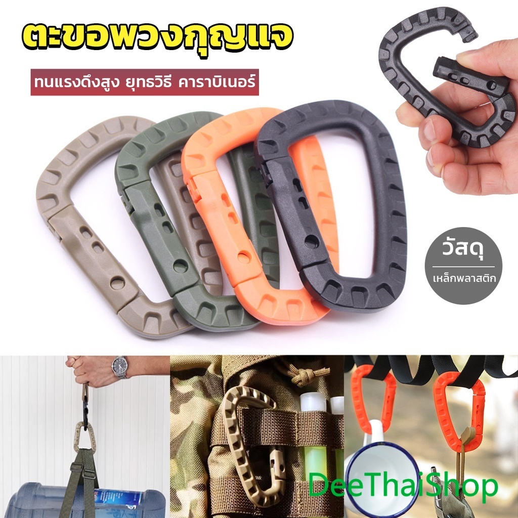 DeeThai Straddle Wad Safety Keychain Hook Carabiner Snaplink Plastic D ...